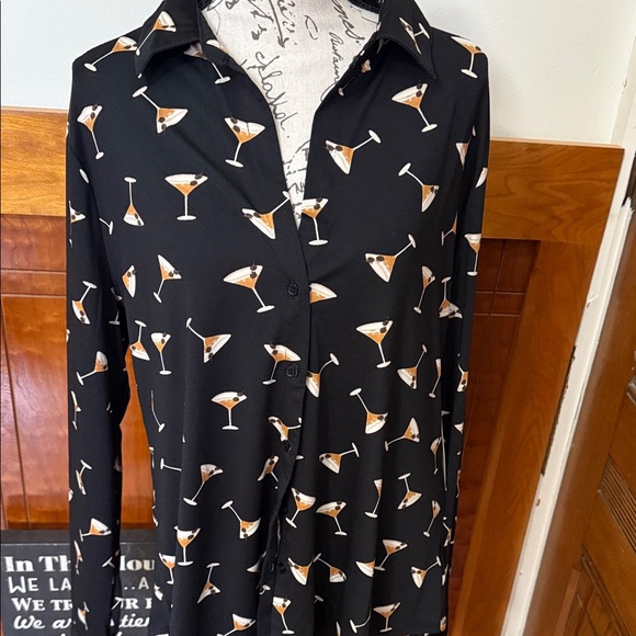 haver London | Tops | Haver London Espresso Martini Print Blouse Nwt ...